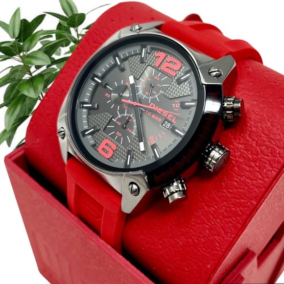Diesel | Accessories | Nwt Diesel Mens Overflow Chronograph Gunmetal ...